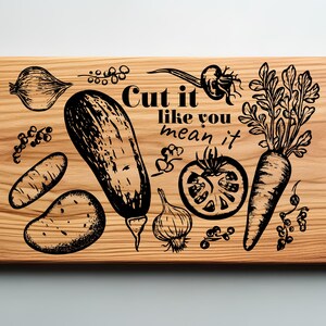 Veggie Tray Cutting Board SVG, Charcuterie, Vegetables Cutting Board ...