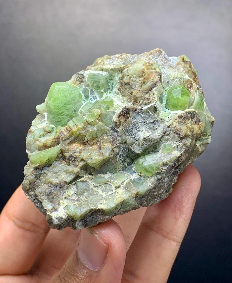 Stunning Green Colour Peridot Crystals From Supat Mine Kohistan Mine ...