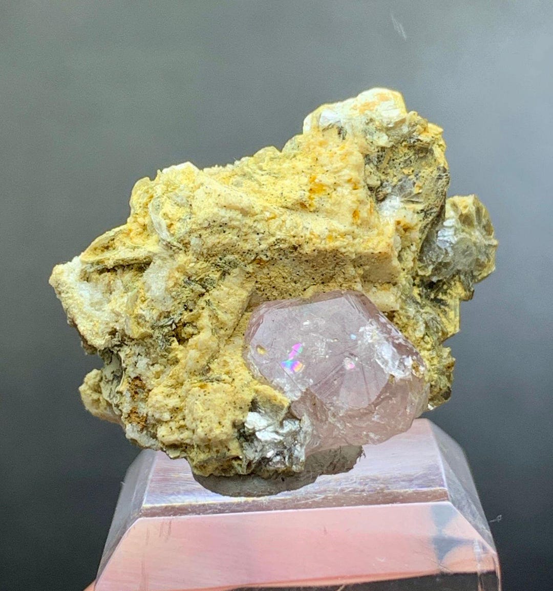 Pink Colour Apatite on Matrix Specimen From Skardu Mine, Natural ...