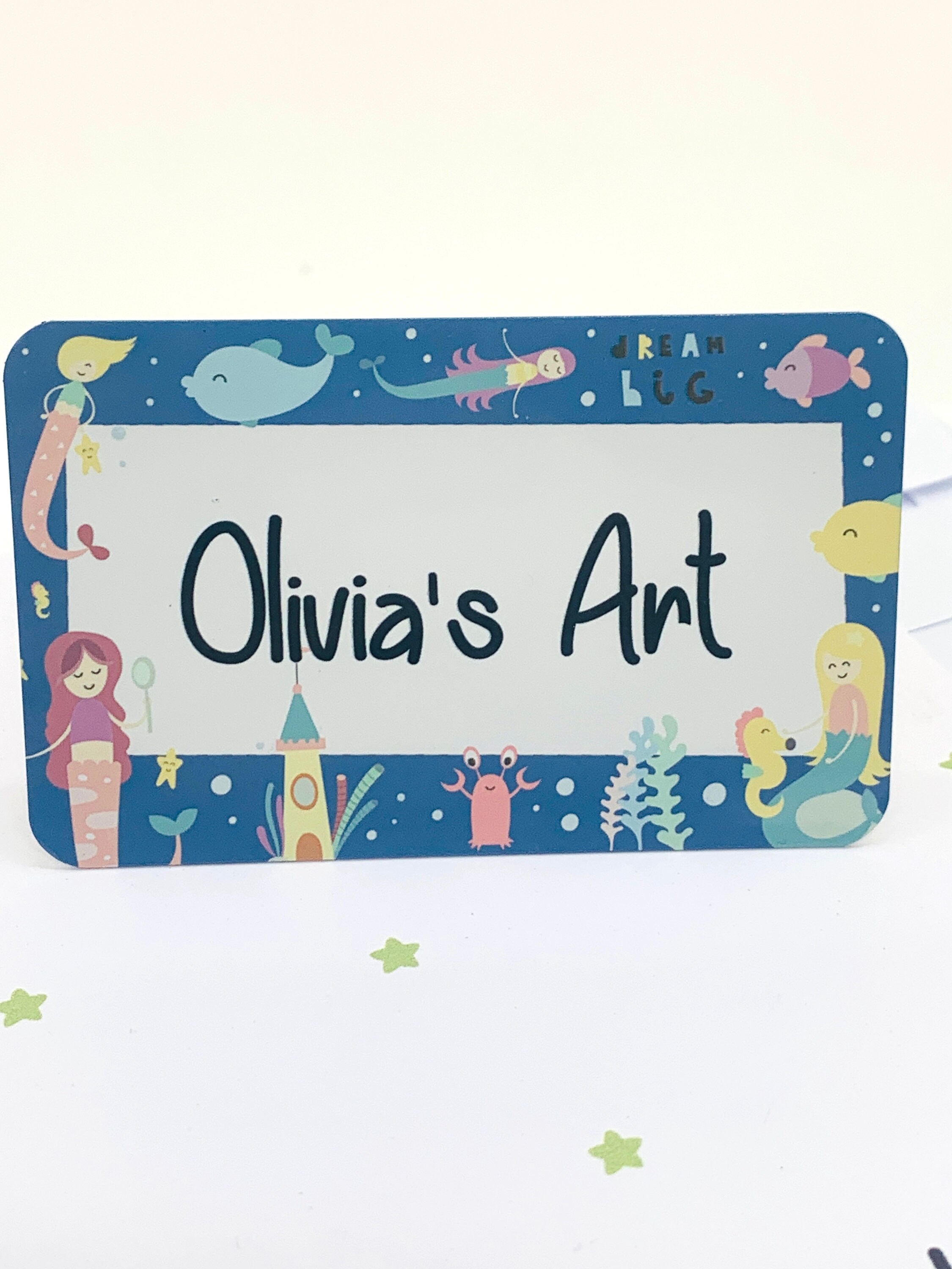 Name Magnets Personalised, Art Magnet Holder for Kids, Mermaid Magnet ...