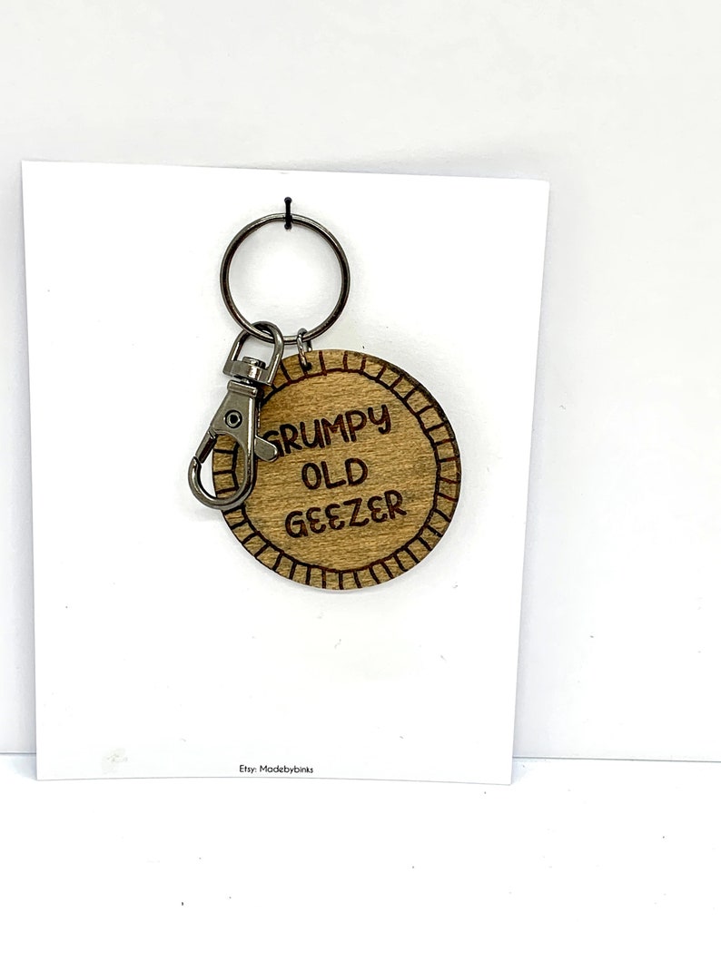 Grumpy Old Geezer Keyring Friendship Gift Birthday Gift - Etsy