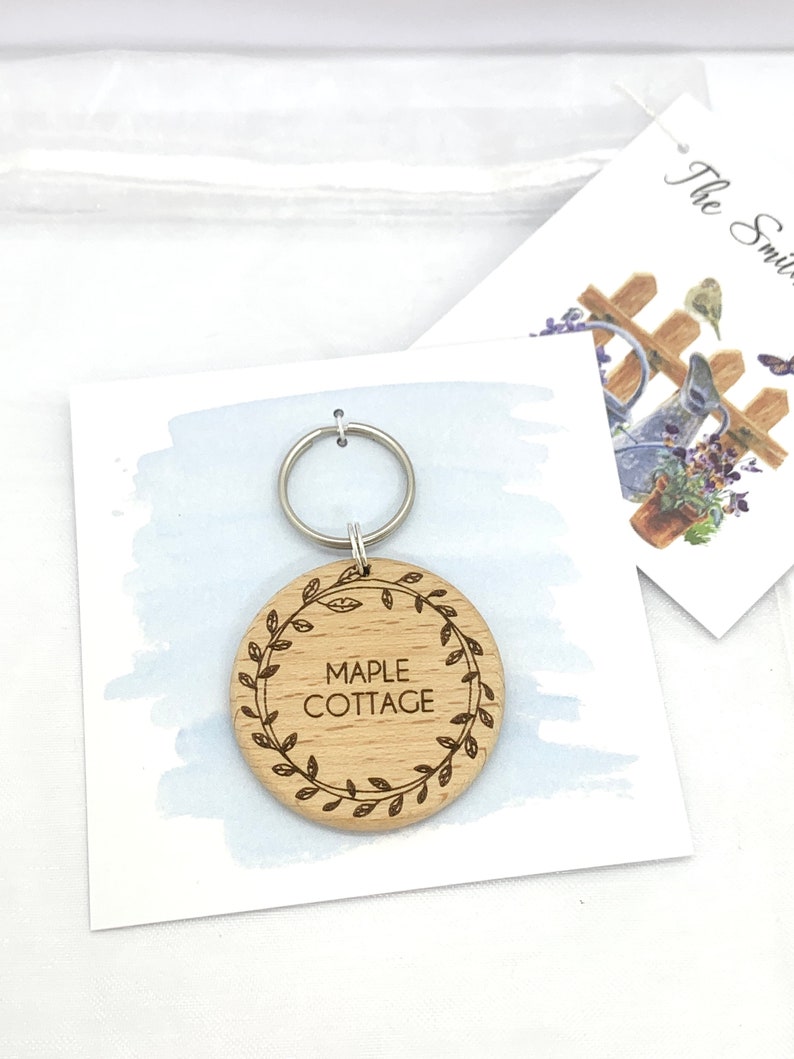 New Home Keyring Gift, New House Keychain, Personalised Name Keyring ...
