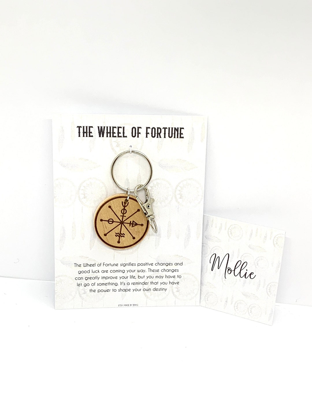 Lucky Charm Keyring Gift, Good Luck Wheel of Fortune Keyring, New ...