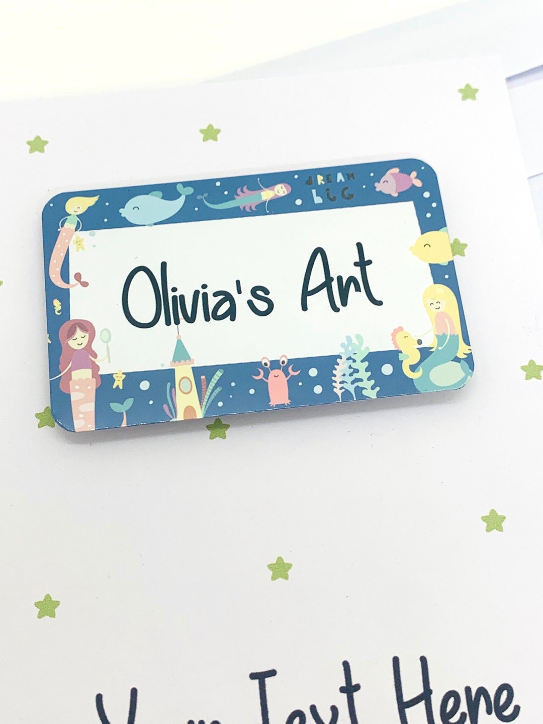 Name Magnets Personalised, Art Magnet Holder for Kids, Mermaid Magnet ...