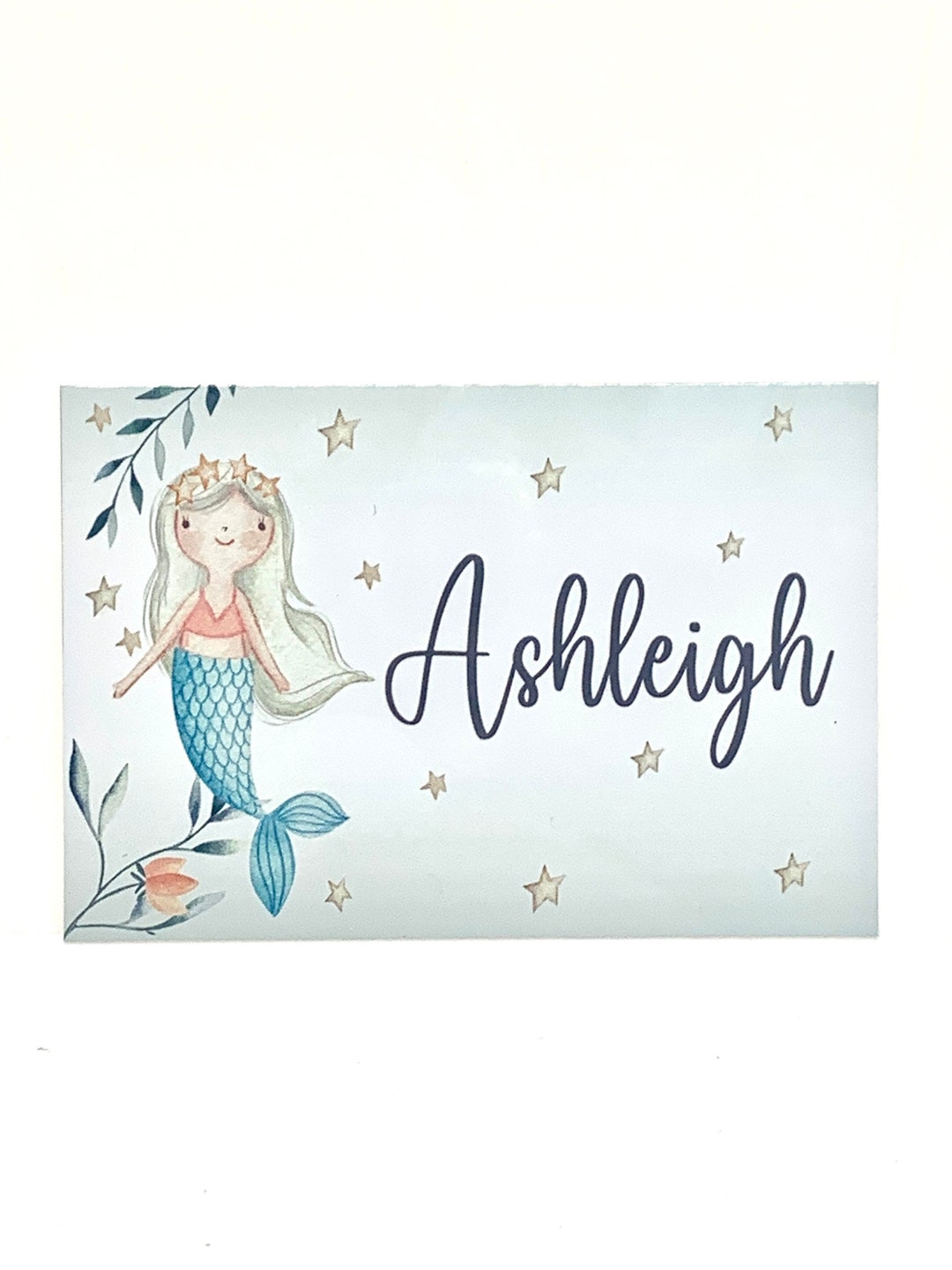 Personalised Mermaid Name Sign Birthday Gift Wall Door Room - Etsy
