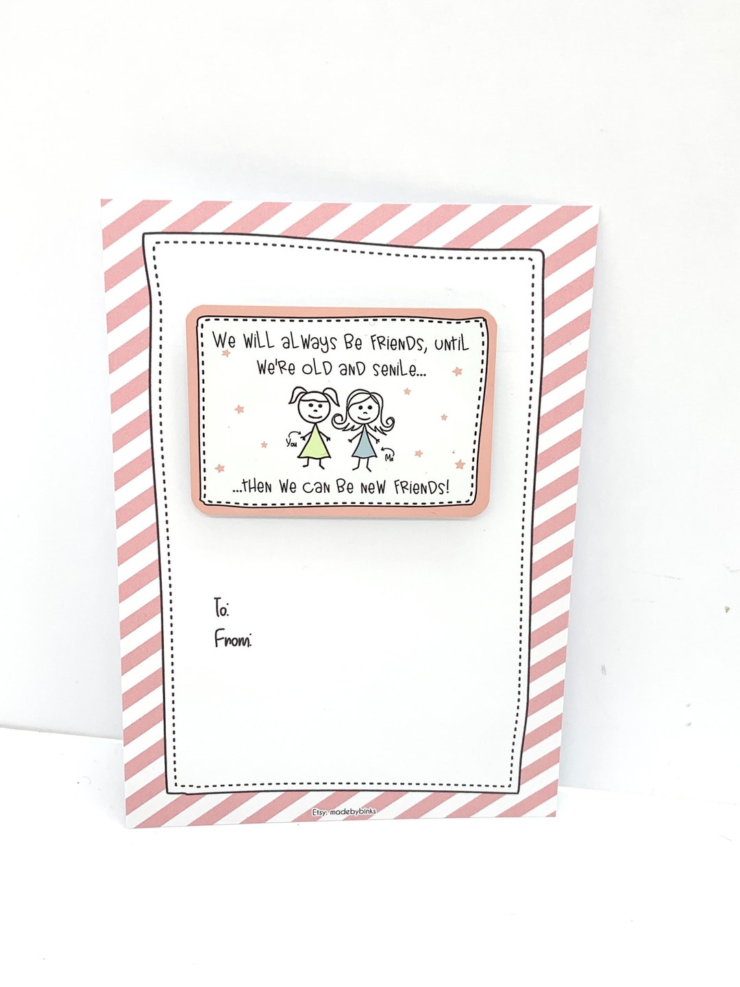 Customised Best Friends Forever Fridge Magnet Funny Senile Friendship ...