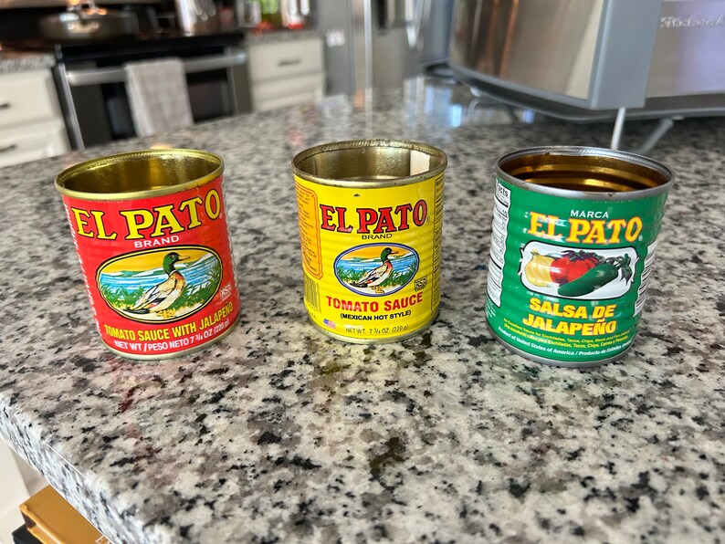 El Pato Sauce Cans (7 3/4 Oz, 2.5 in Diameter, 3” High). - Etsy
