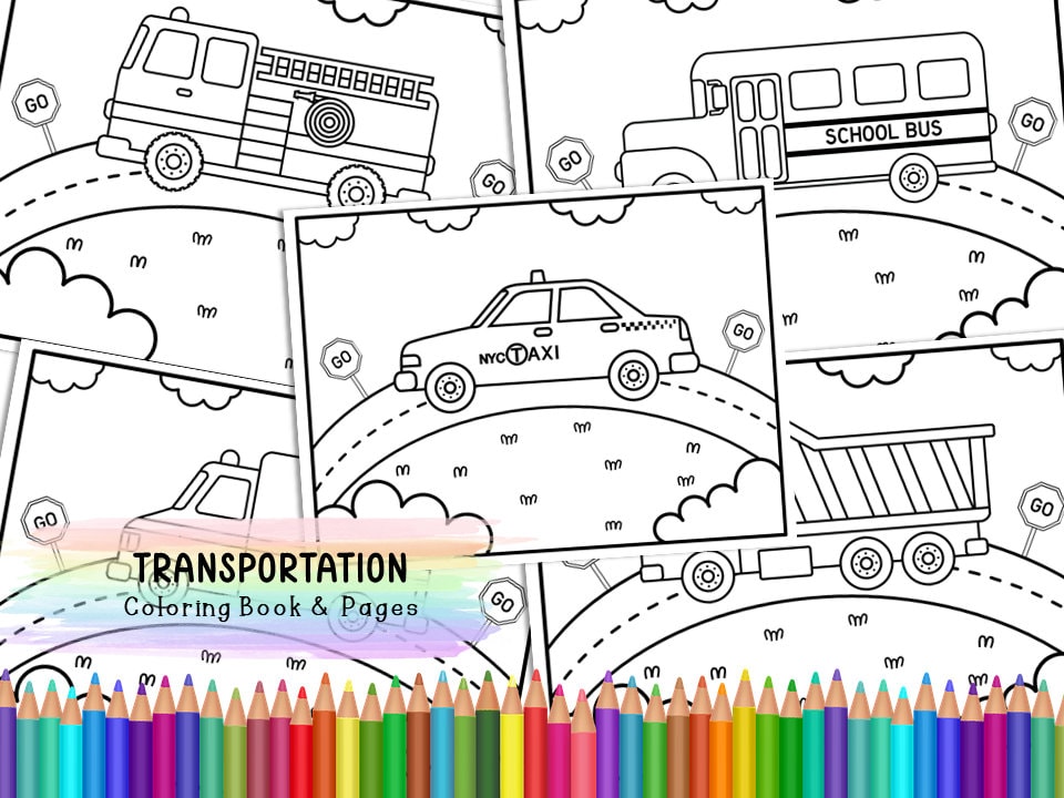 Bus Coloring Pages Preschool Shapes