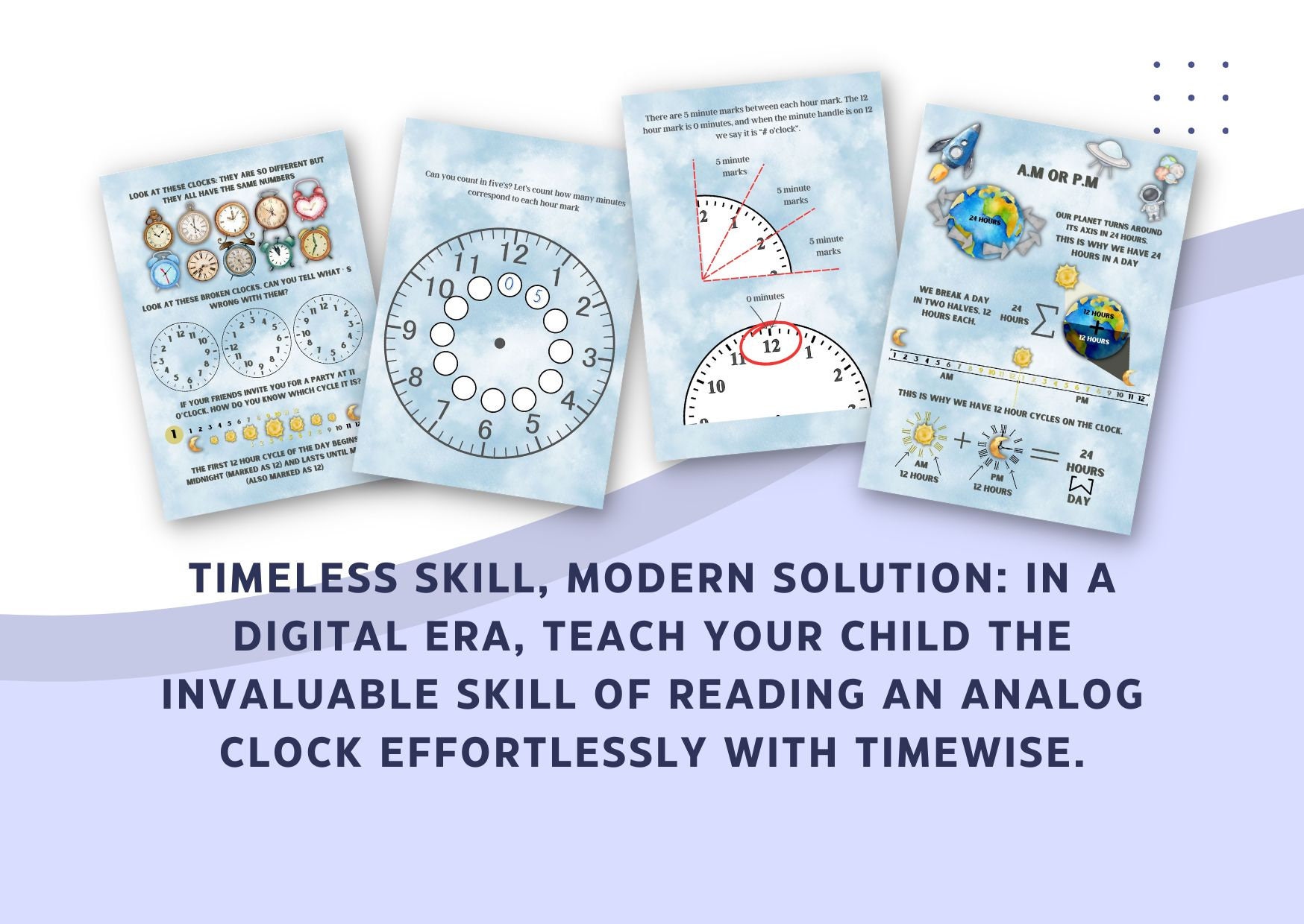 Telling Time, Learning Time, Homeschool, Printable Worksheets - Etsy