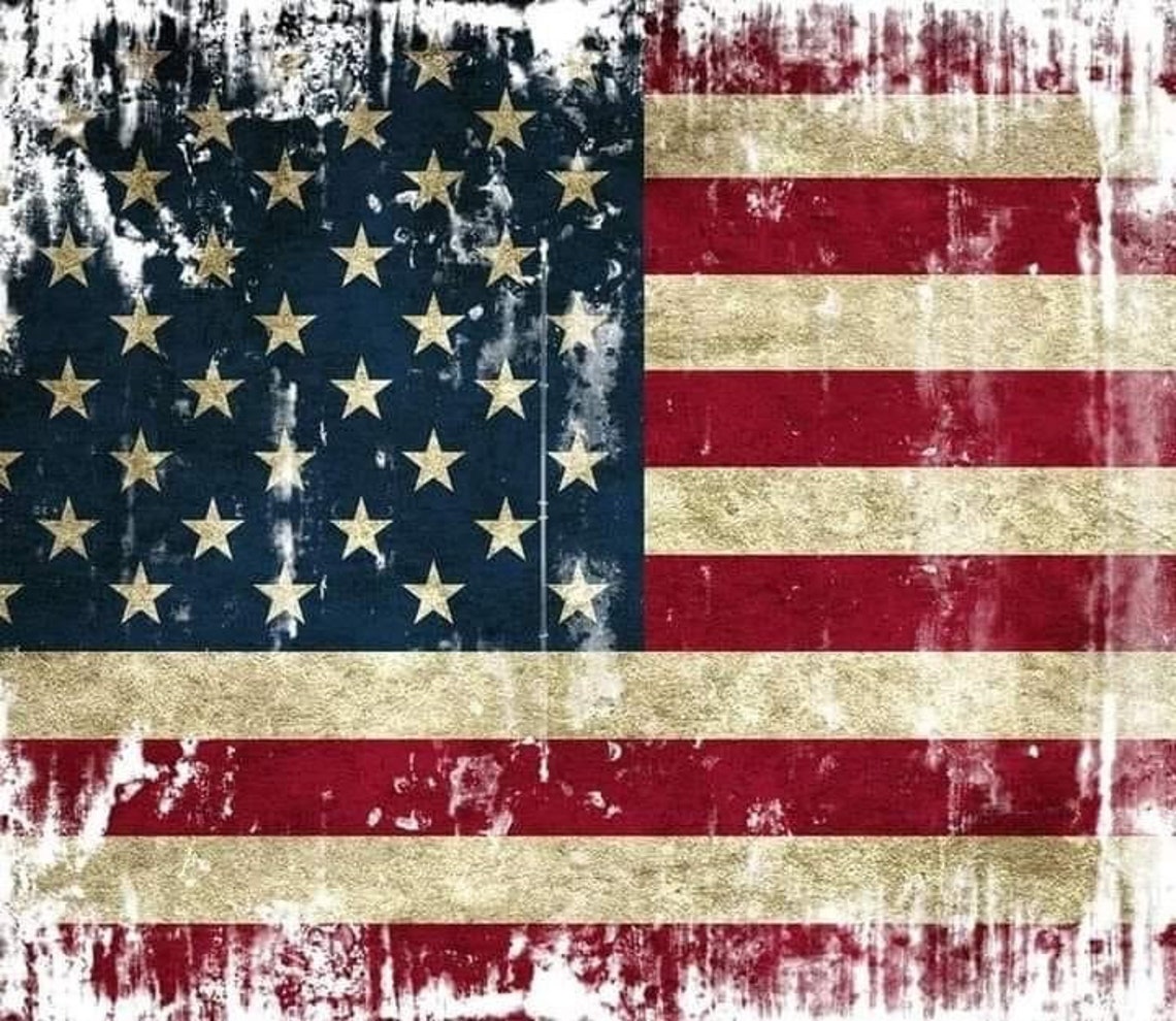 Distressed American Flag - Etsy