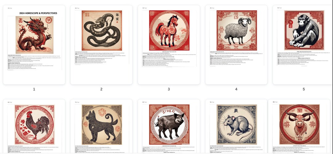 Title: 2024 Horoscope & Perspectives Planner - Chinese Zodiac Insights ...