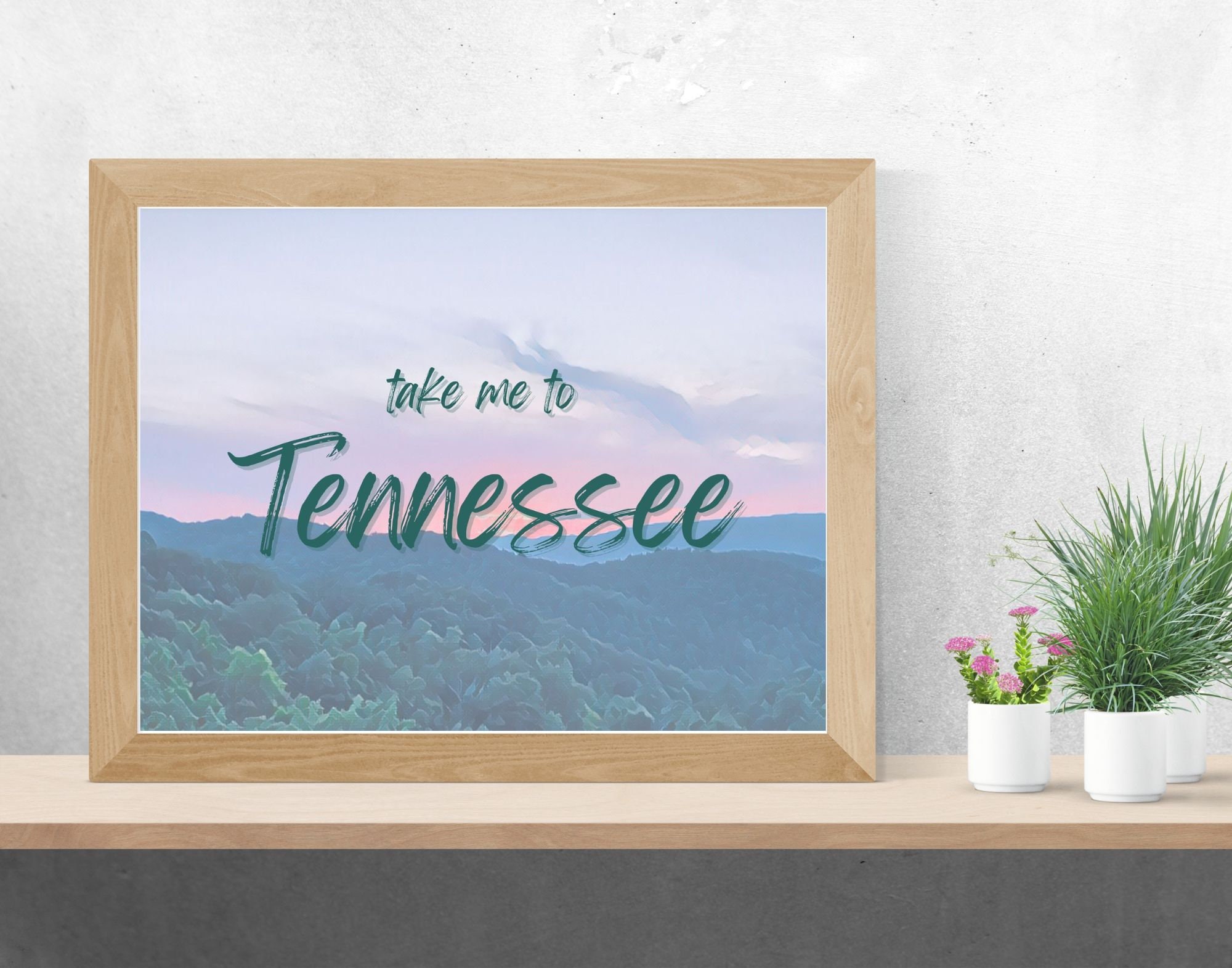 Tennessee Mountain Quote Printable Vacation Travel Landscape ...