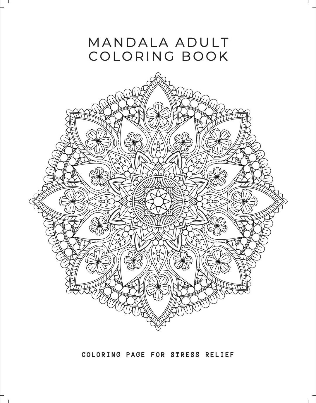 Mandala Coloring Book for Adults - 10 Pages - Therapeutic - Stress ...