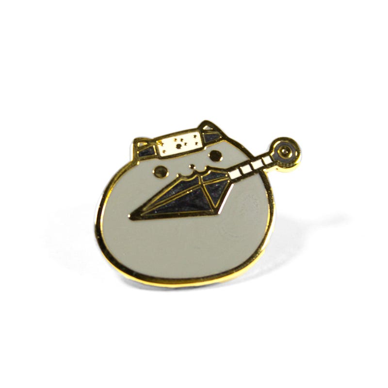 Gold Enamel Pin Neko Cat - Etsy