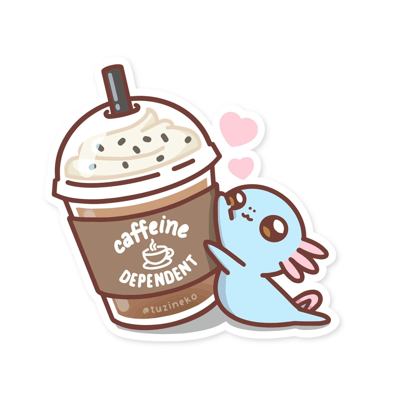 Caffeine Dependent Sticker | Funny Coffee Vinyl Sticker With Spot UV - Etsy