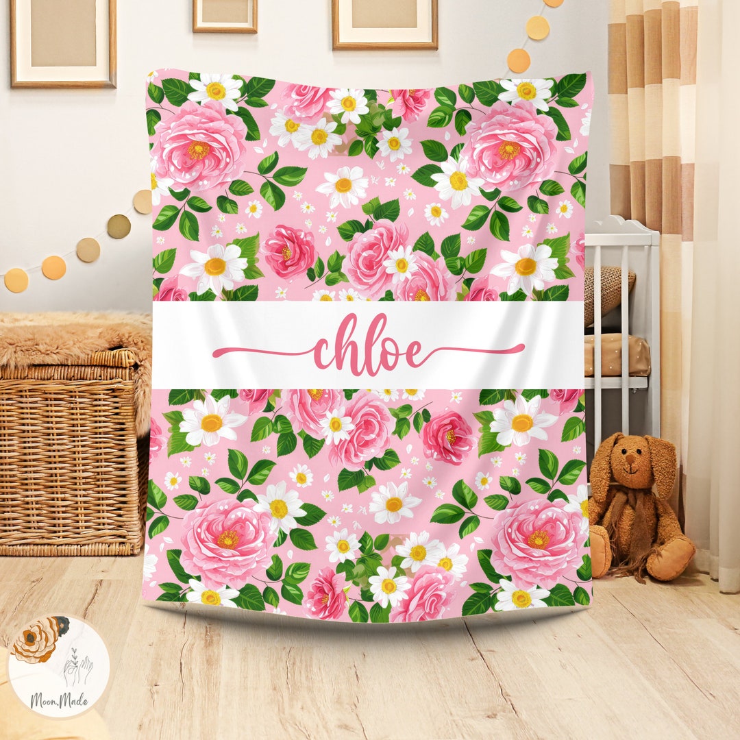 Personalized Name Blanket, Baby Girl Blanket, Baby Girl Name Blanket ...