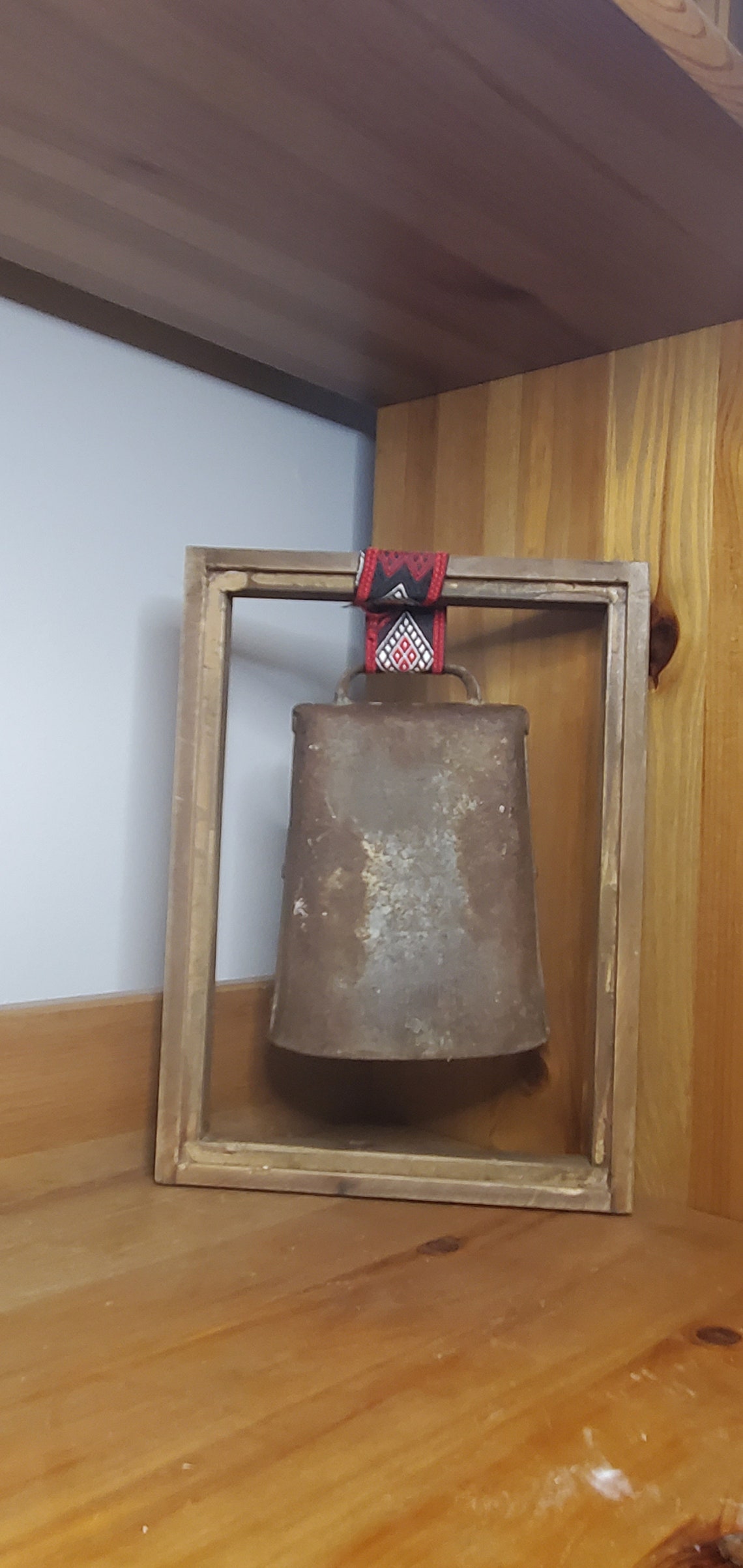 Rusty, Crusty, Large Vintage Cowbell in Frame no Clapper - Etsy