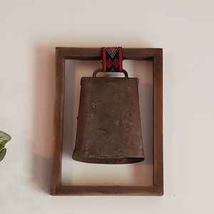 Rusty, Crusty, Large Vintage Cowbell in Frame no Clapper - Etsy
