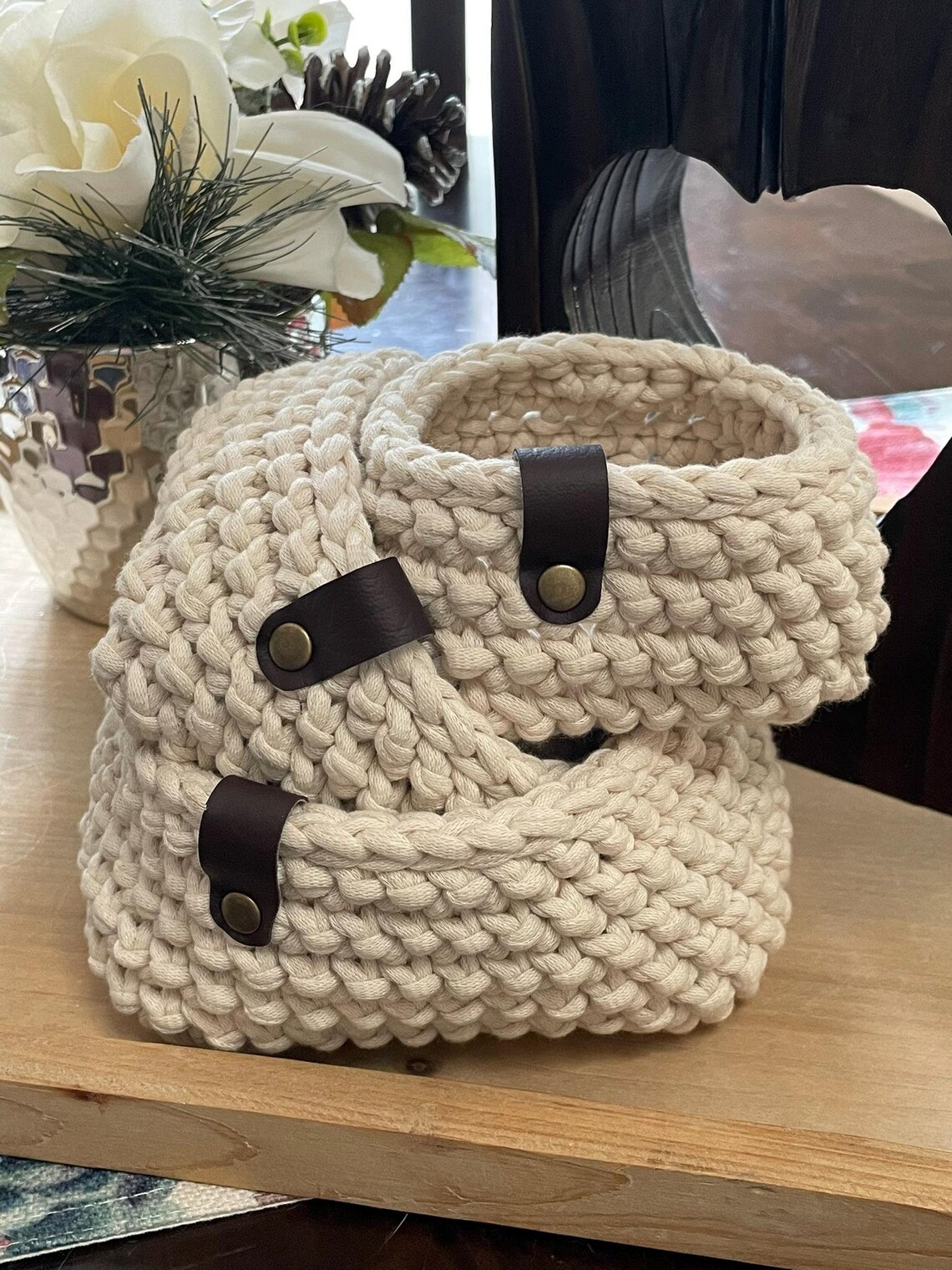 Crocheted Nesting Baskets - Etsy