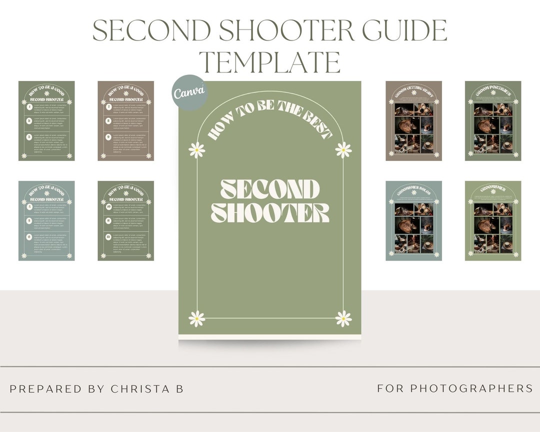Second Shooter Guide Template - Etsy