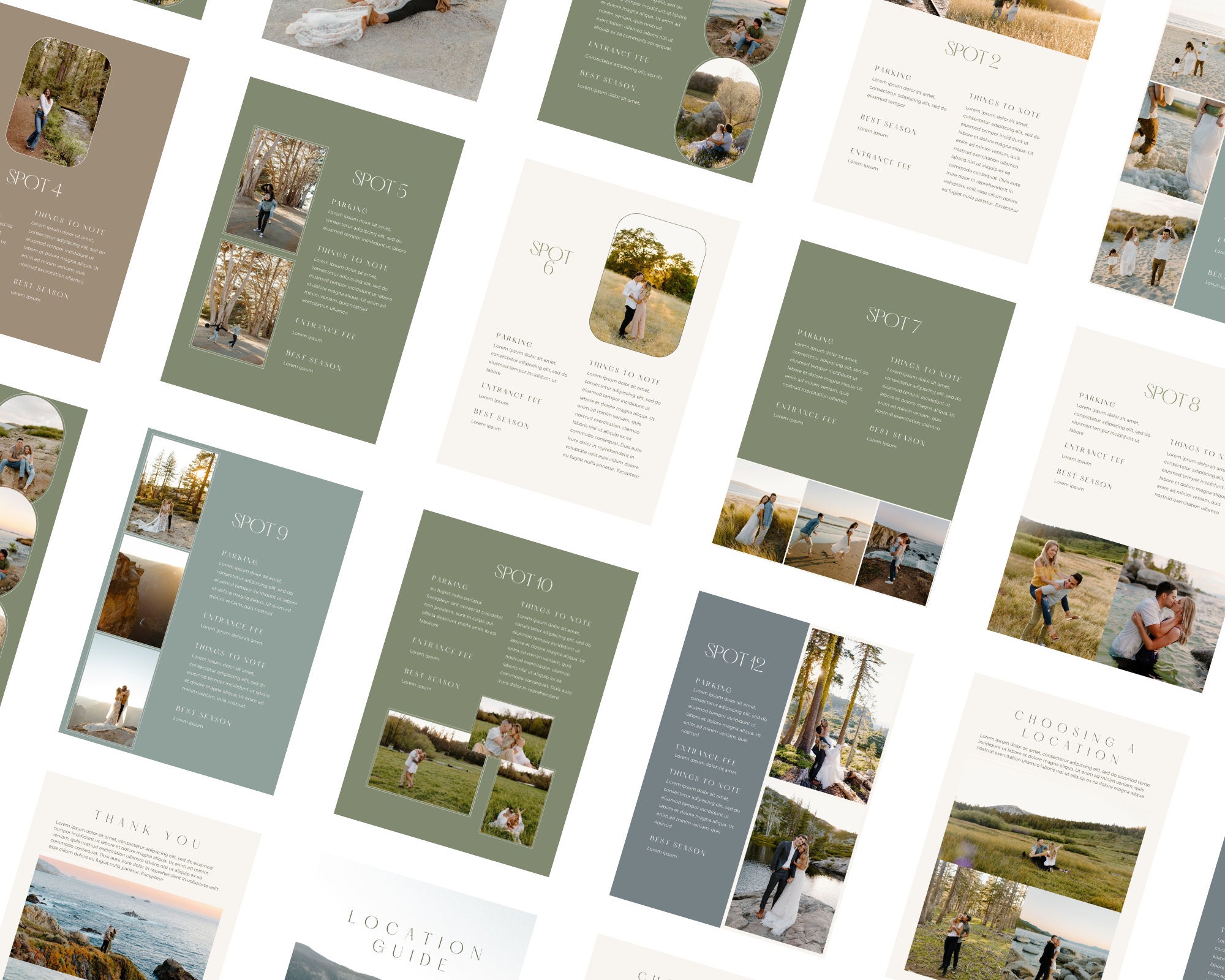 Location Guide Template for Photographers - Etsy