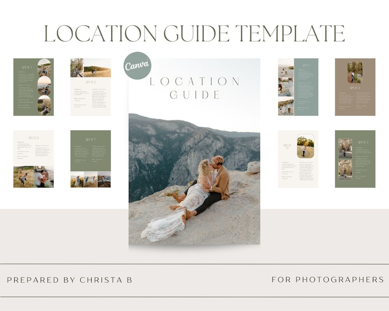 Location Guide Template for Photographers - Etsy