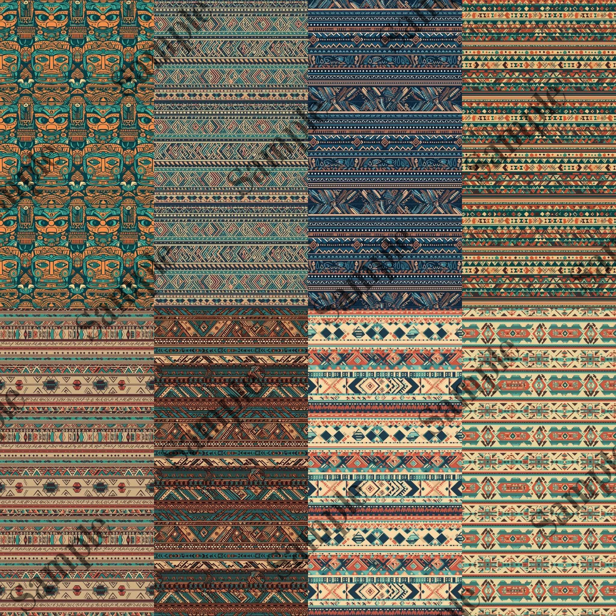 Aztec Digital Papers Seamless Pattern Pack Printable - Etsy
