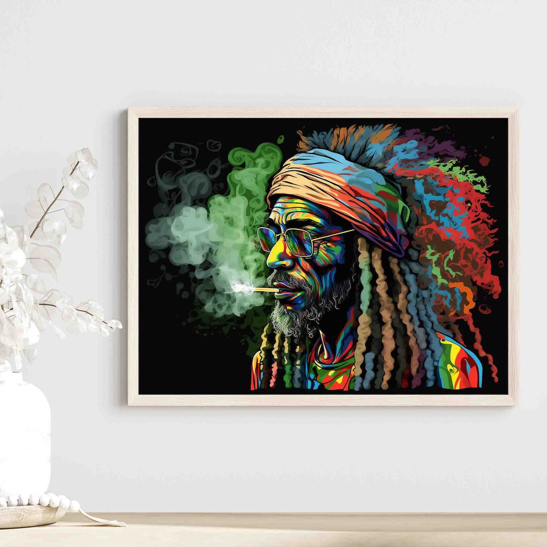 Rasta Man / Rasta PNG / Dibujo de malezas / Reggae / 300 DPI / Pintura ...