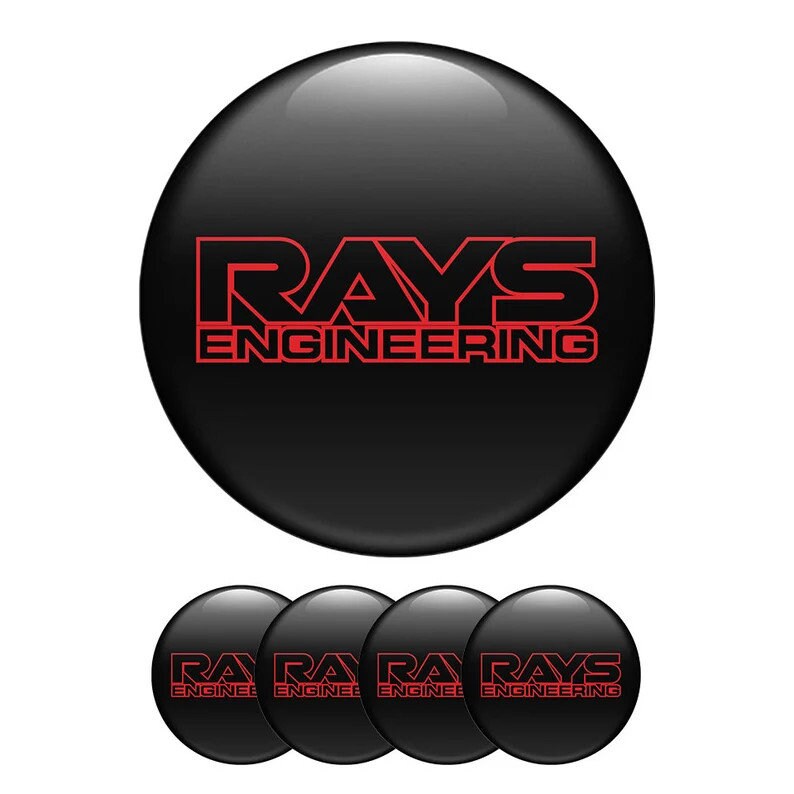 X4 SET All Sizes 3D Print Logo RAYS Domed Sticker for Wheels - Etsy
