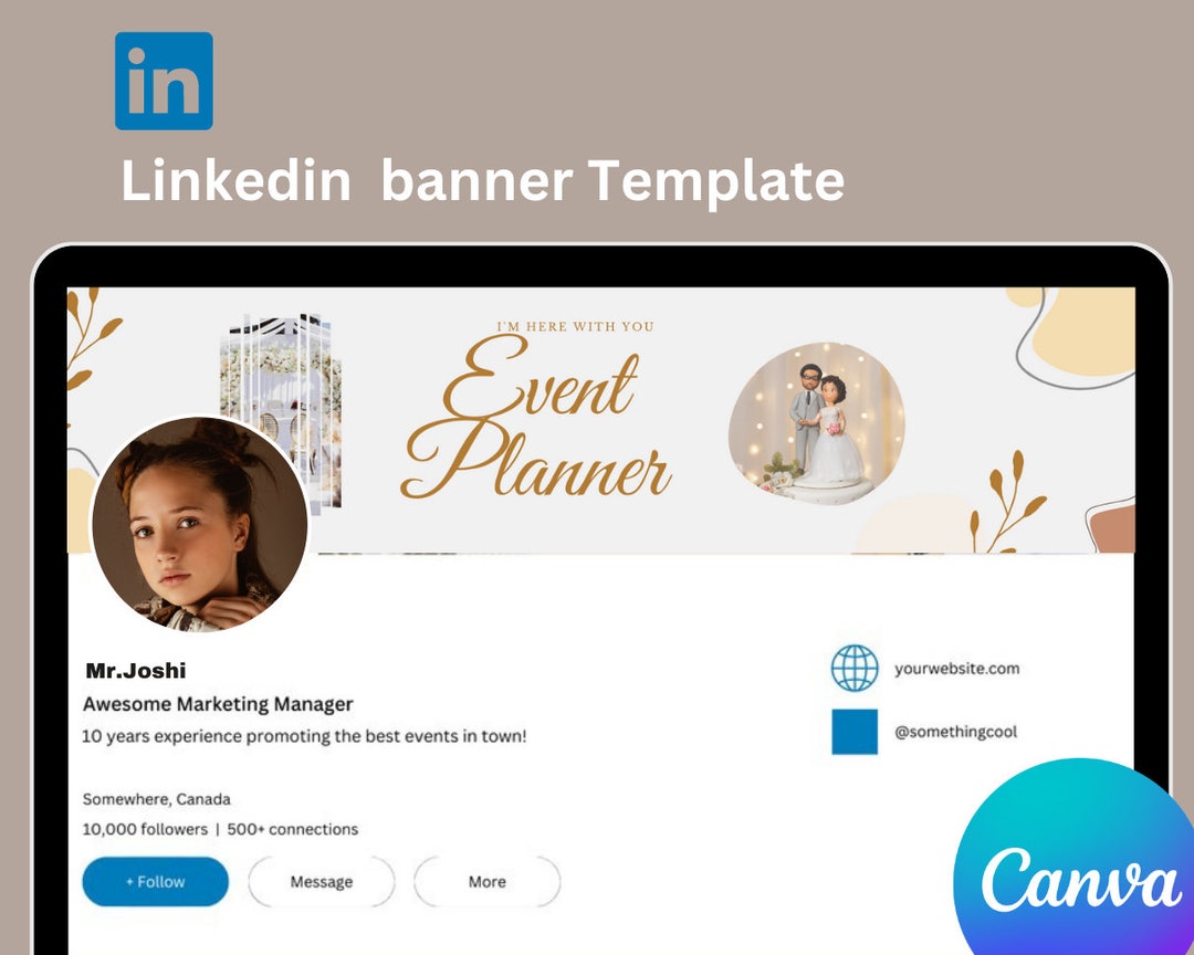Editable Linkedin Banner Linkedin Profile Linkedin Banner - Etsy