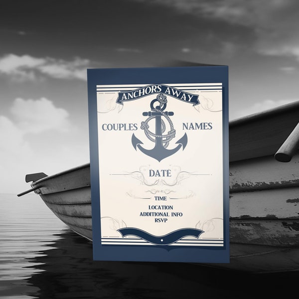 Nautical Wedding Invitation - Etsy