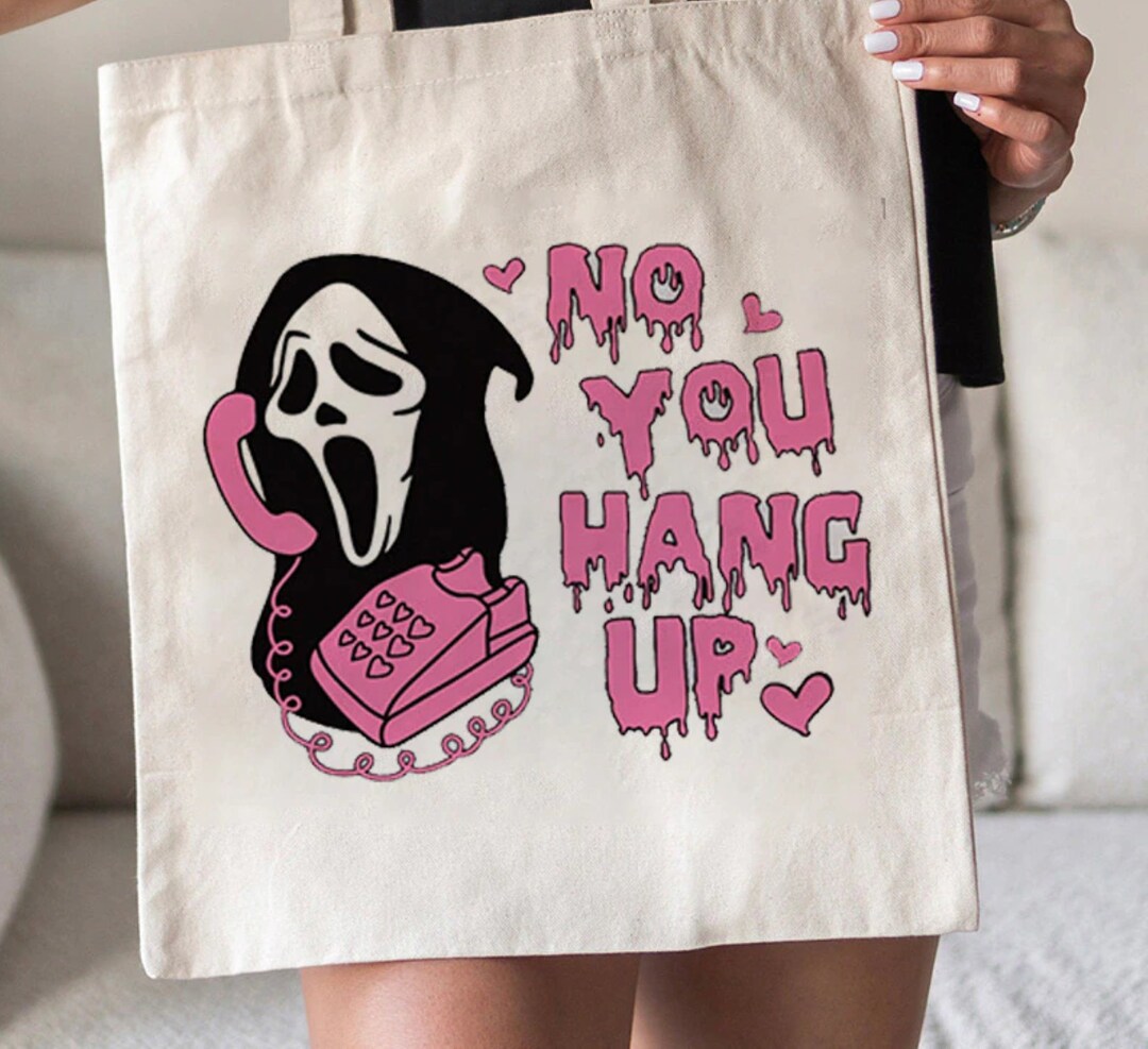 No You Hang up Y2K Style Scream Mask Motif Black and White - Etsy