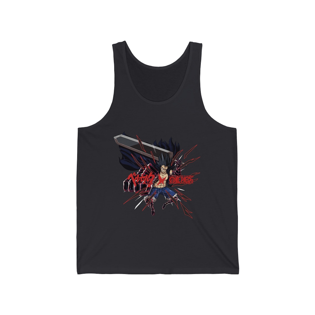 One Piece X Berserk Tank Top, Berserker Armor, Anime, Red, Manga ...