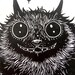 Monster Linocut Print - Handmade Black Gothic Illustration - Gift for ...