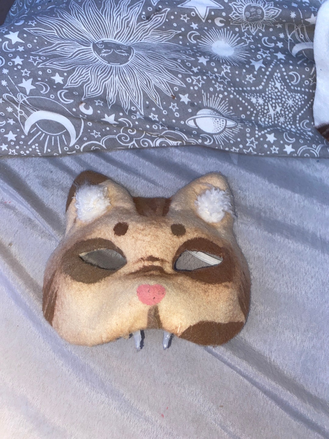 Brown Detailed Cat Therian Mask - Etsy