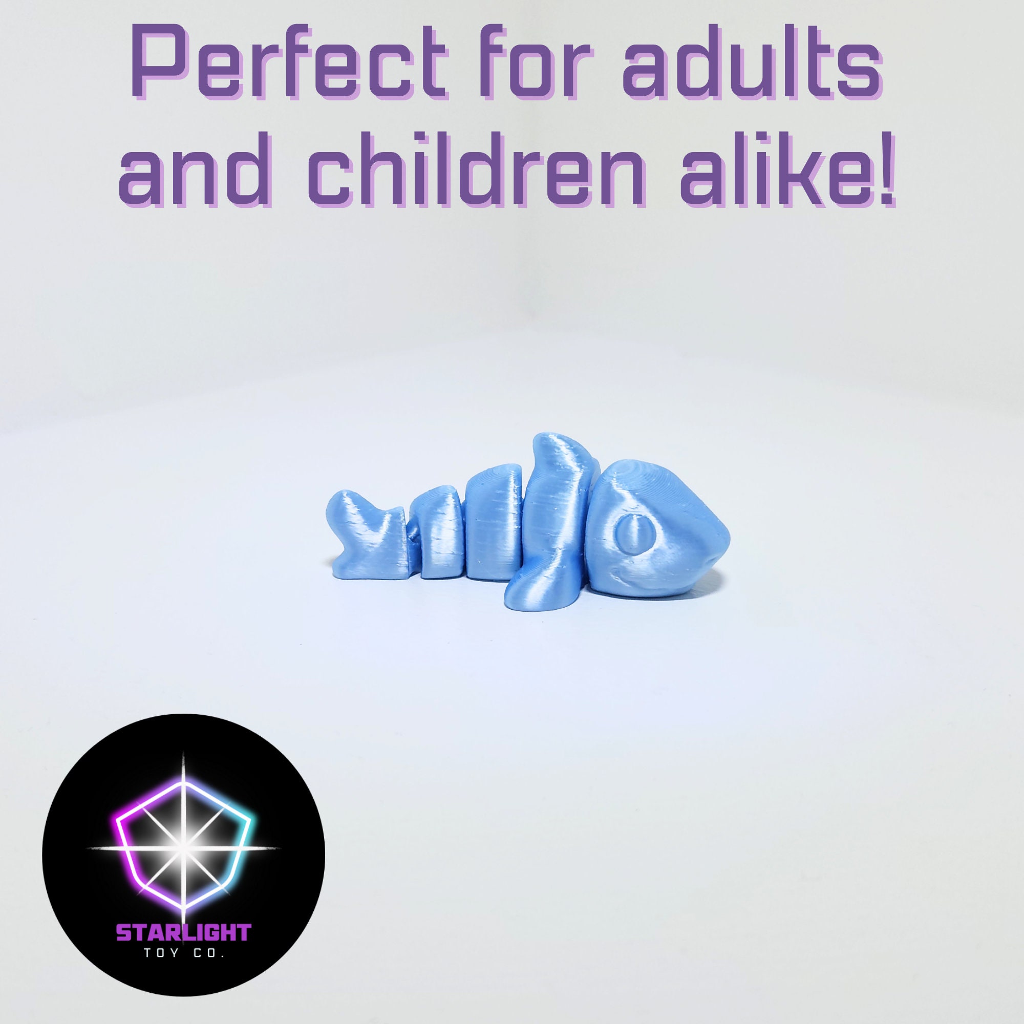 3D Printed Baby Shark Made to Order Articulated Shark Desk - Etsy