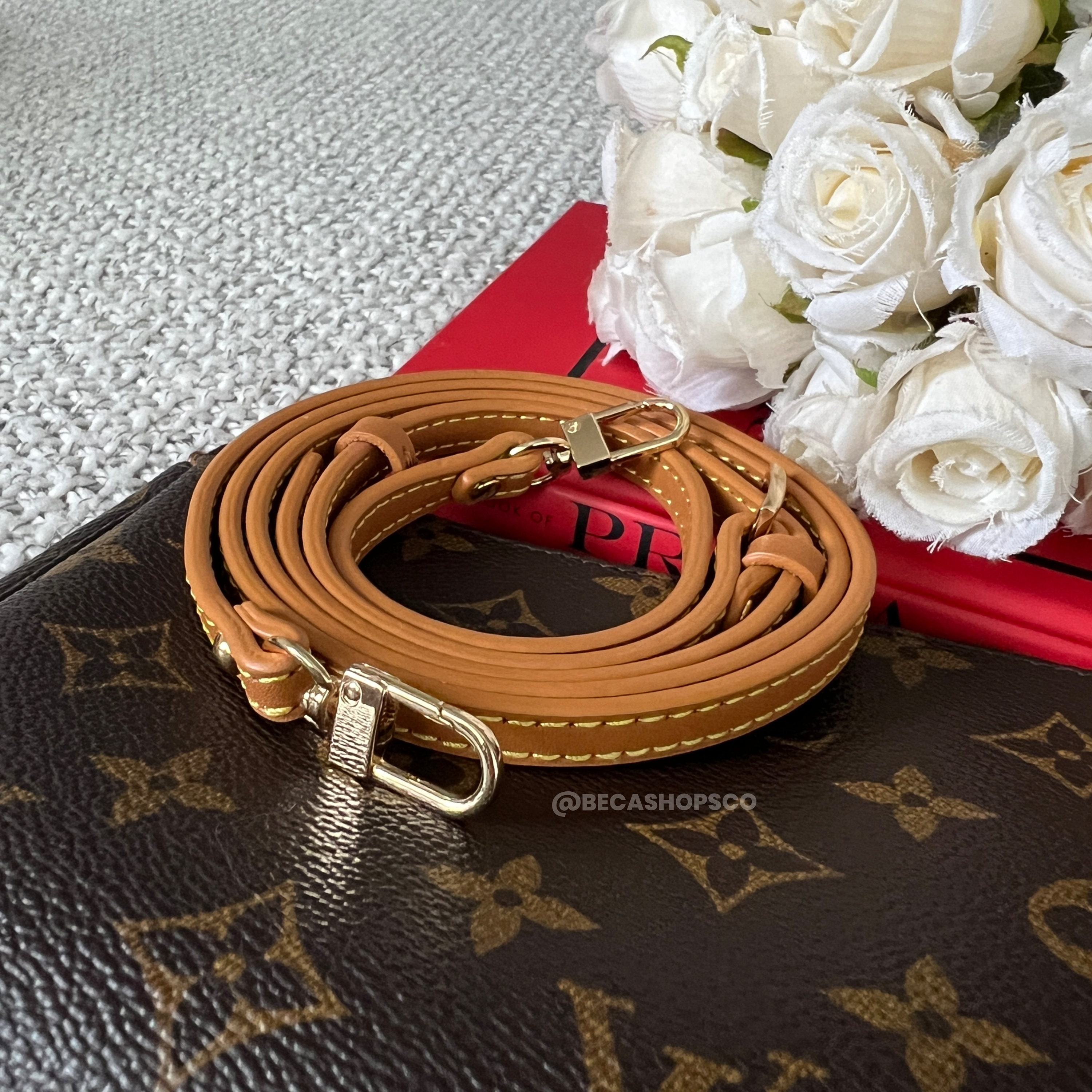 Natural Crossbody Vachetta Leather Strap Replacement for Pochette ...