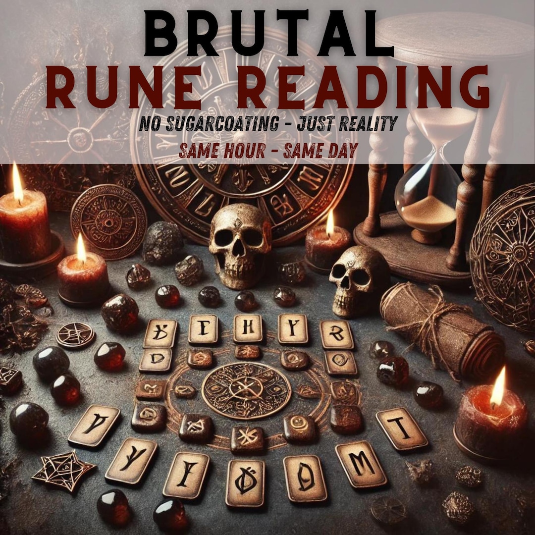 Brutal Rune Reading Same Hour Same Day Elder Futhark Runes Viking ...