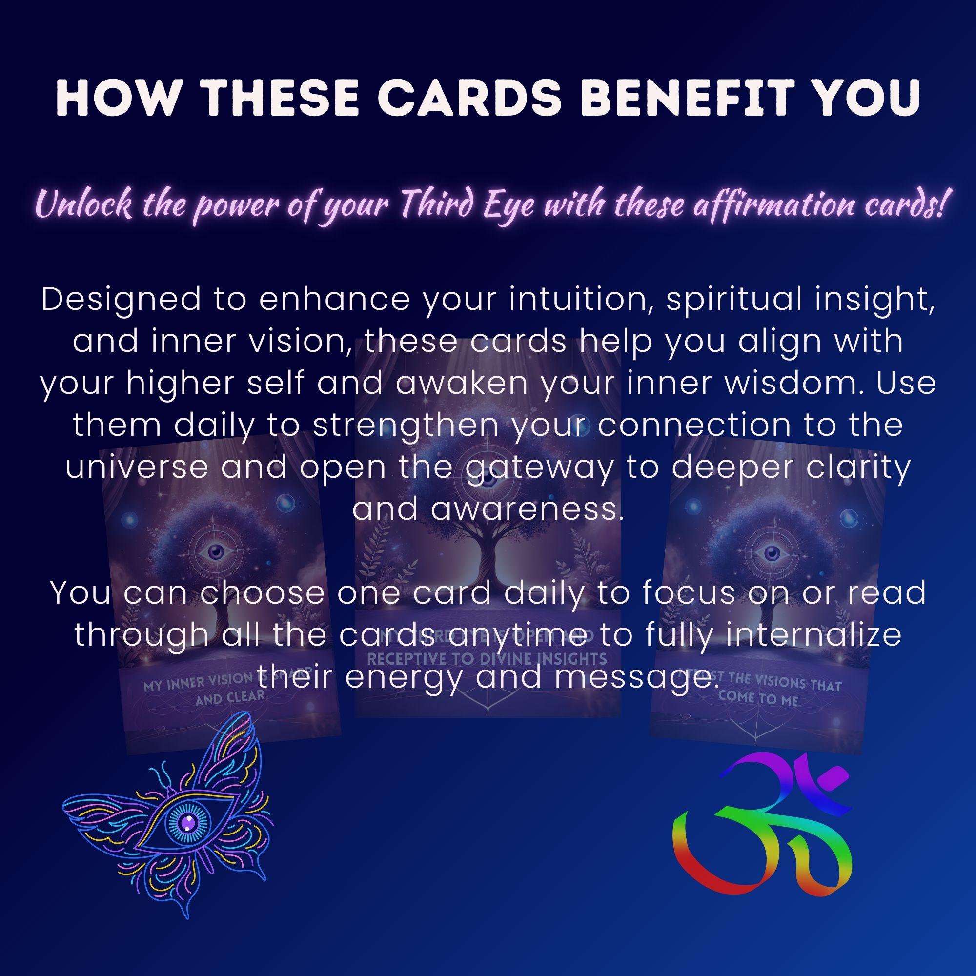 Third Eye Activation Affirmation Cards 80 Printable Cards Open Ajna ...