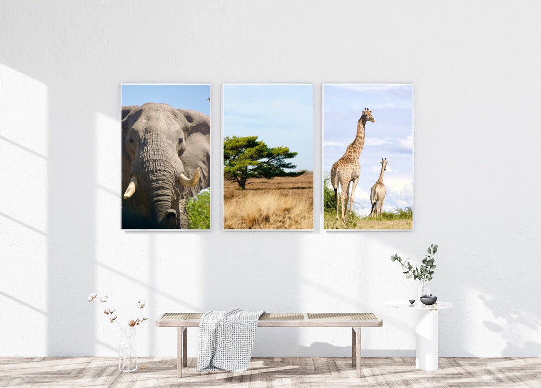 African Wildlife Poster Printable Giraffe Digital Download - Etsy