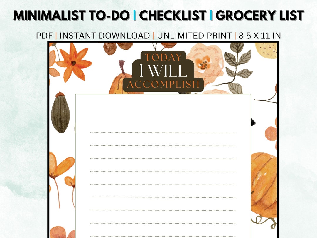 Liste de choses à faire sur le thème automne/automne - Planificateur ...