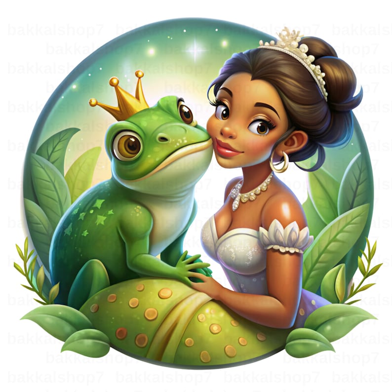 Princesa Tiana y la rana clipart, diseño transparente de tiana, digital ...