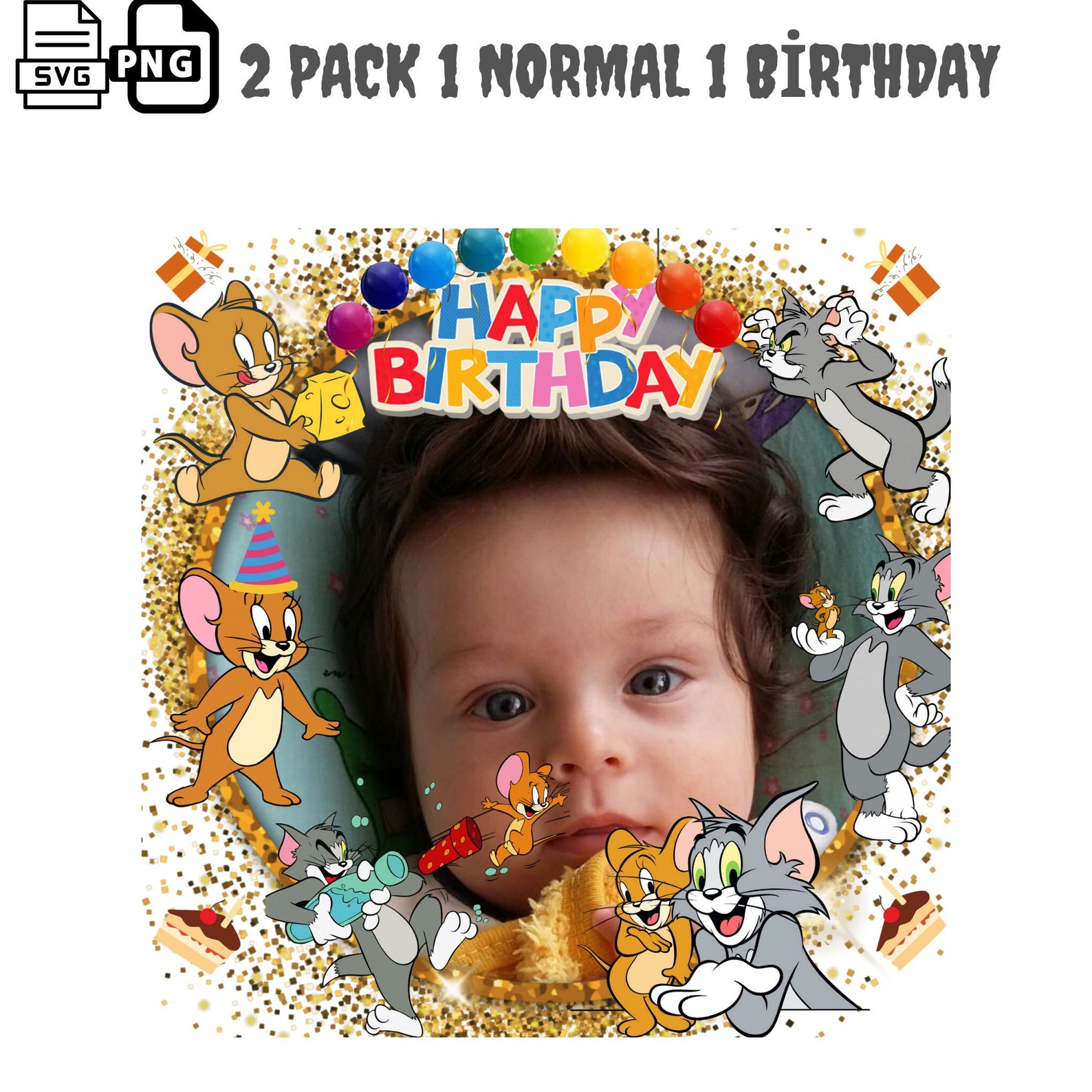 Tom and Jerry Frames Transparent Background PNG/SVG Digital Download ...