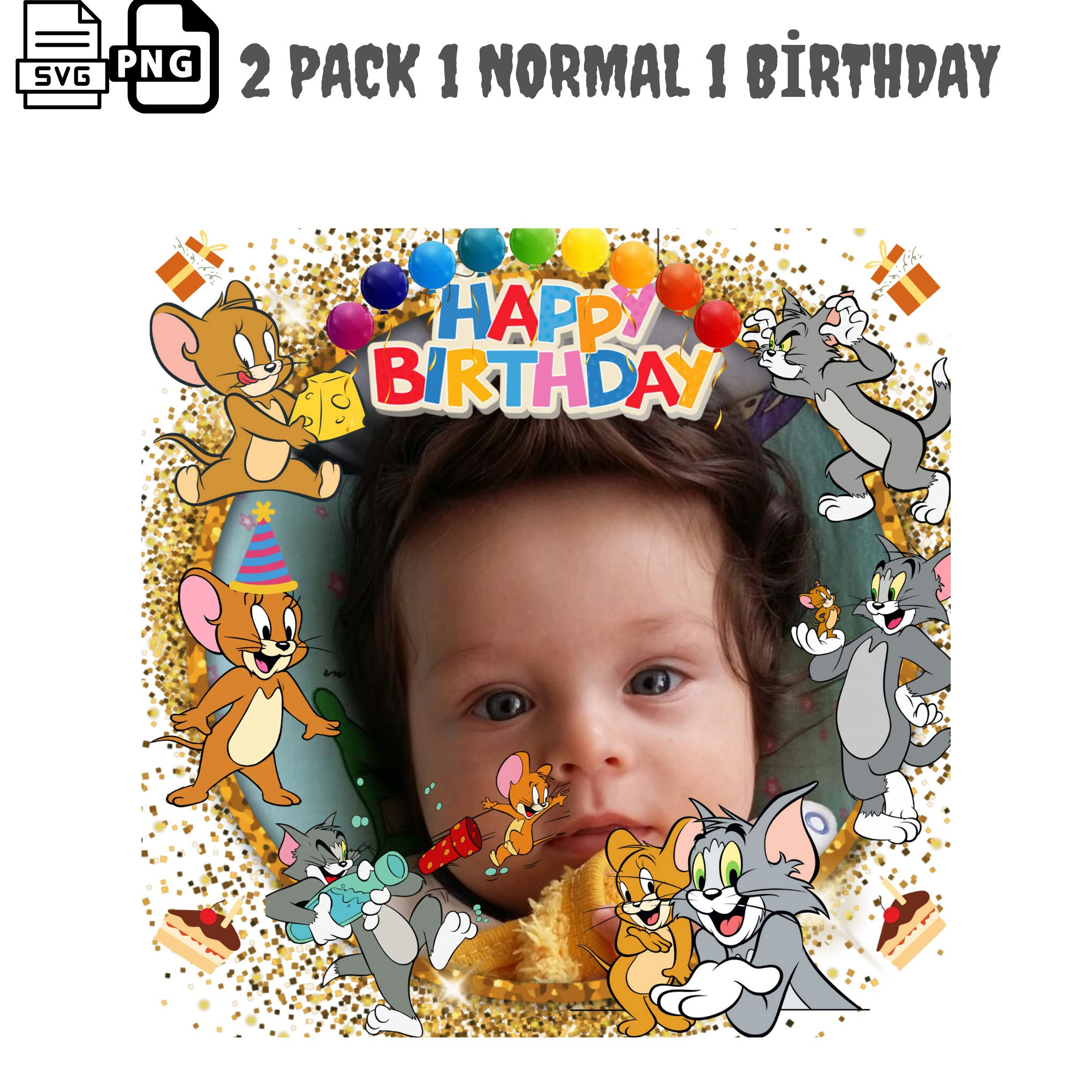 Tom and Jerry Frames Transparent Background PNG/SVG Digital Download ...