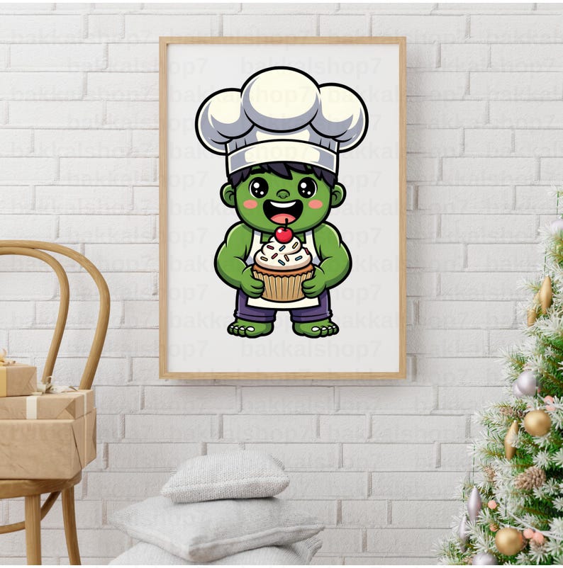 Cute Green Superhero Chef Clipart, Kids Baker Hero PNG, Cartoon Chef ...