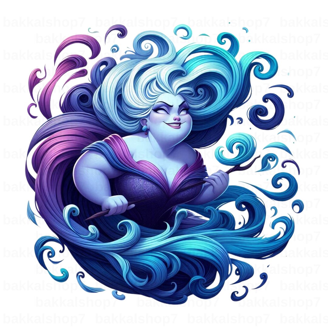 Sea Witch PNG, Villain Ursula Clipart, Princess Ariel, Ursula From the ...