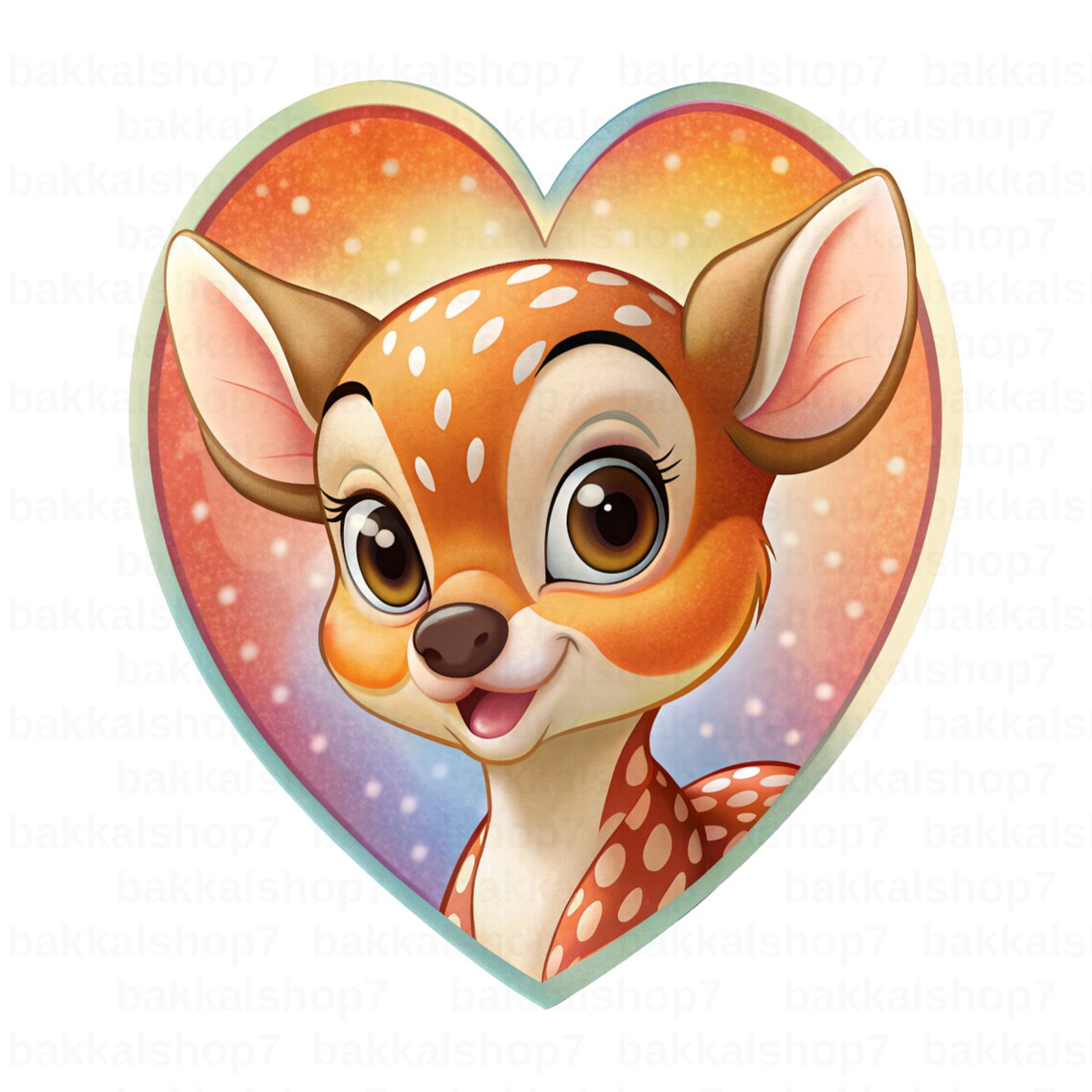 Set of Bambi Clipart PNG Files DIGITAL DOWNLOAD Printable, Instant ...