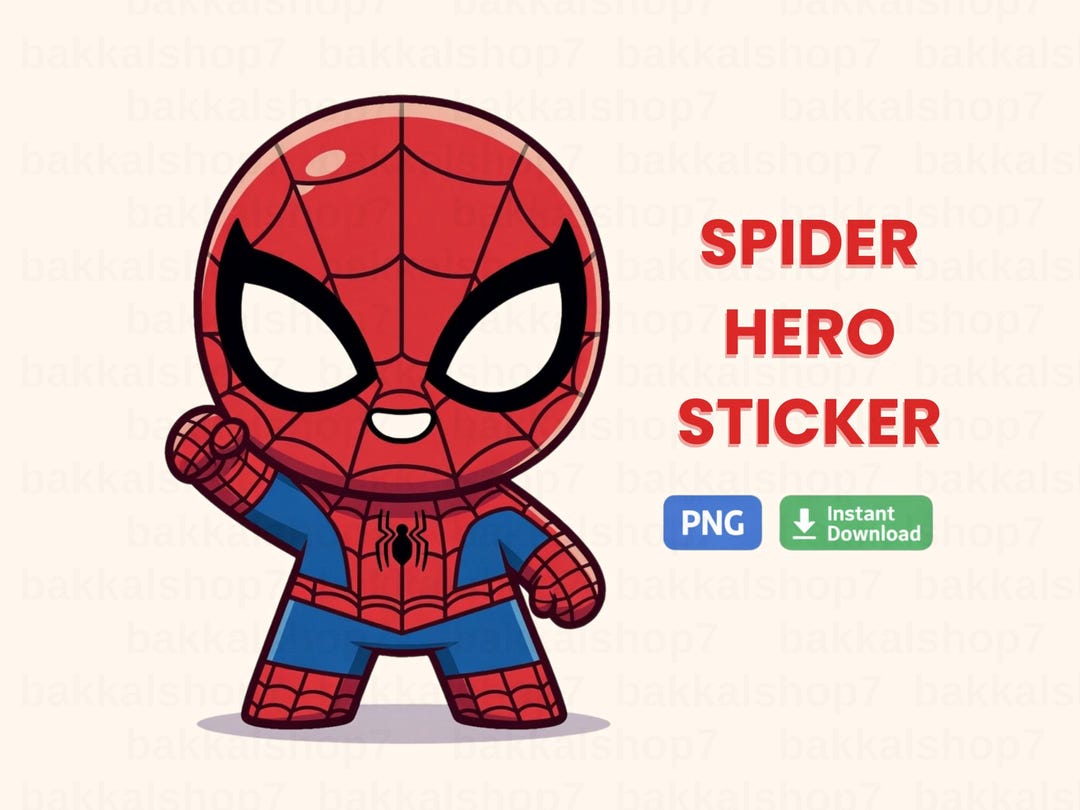 Spider-man Chibi PNG Bundle | Cute Baby Spider-man Clipart Set | Kawaii ...