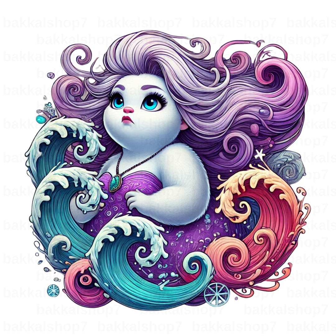 Sea Witch PNG, Villain Ursula Clipart, Princess Ariel, Ursula From the ...