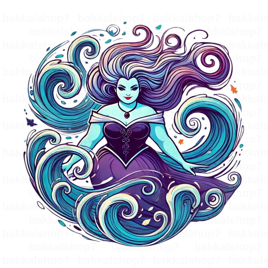 Sea Witch PNG, Villain Ursula Clipart, Princess Ariel, Ursula From the ...